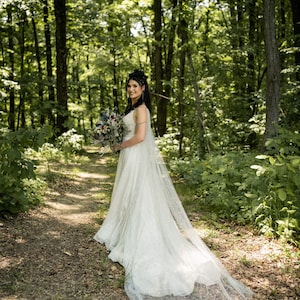 Viking Wedding Cape Veil, Silver Star Draped Bridal Cloak, Sparkly ...