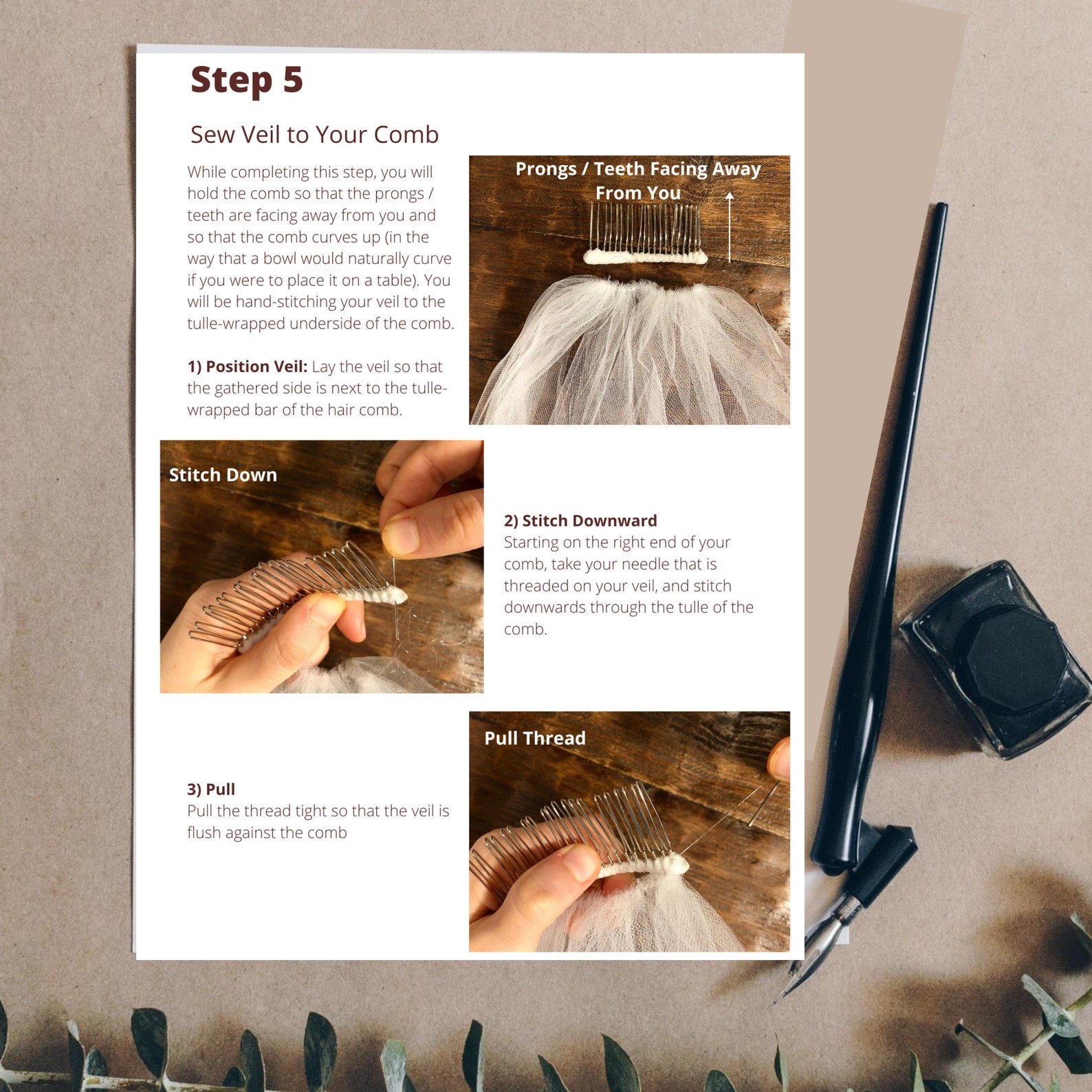 No Sew DIY Cathedral Bridal Veil Kit Simple Wedding Veil | Etsy