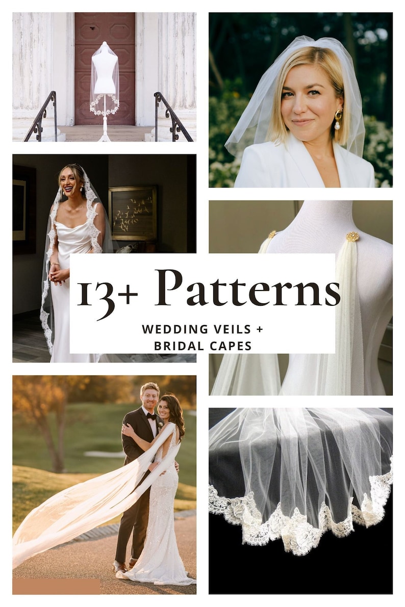 Sewing Pattern Bundle of Bridal Accessories, Wedding Veils, Bridal ...