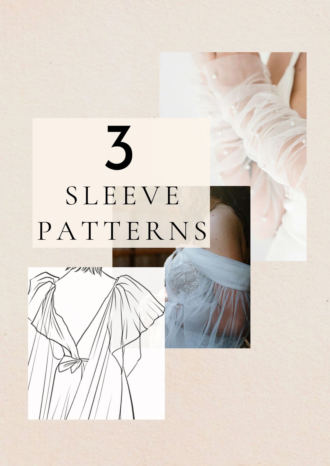3 Glove + Sleeve Sewing Patterns (long Gloves, Puffy Sleeves, & Juliet ...