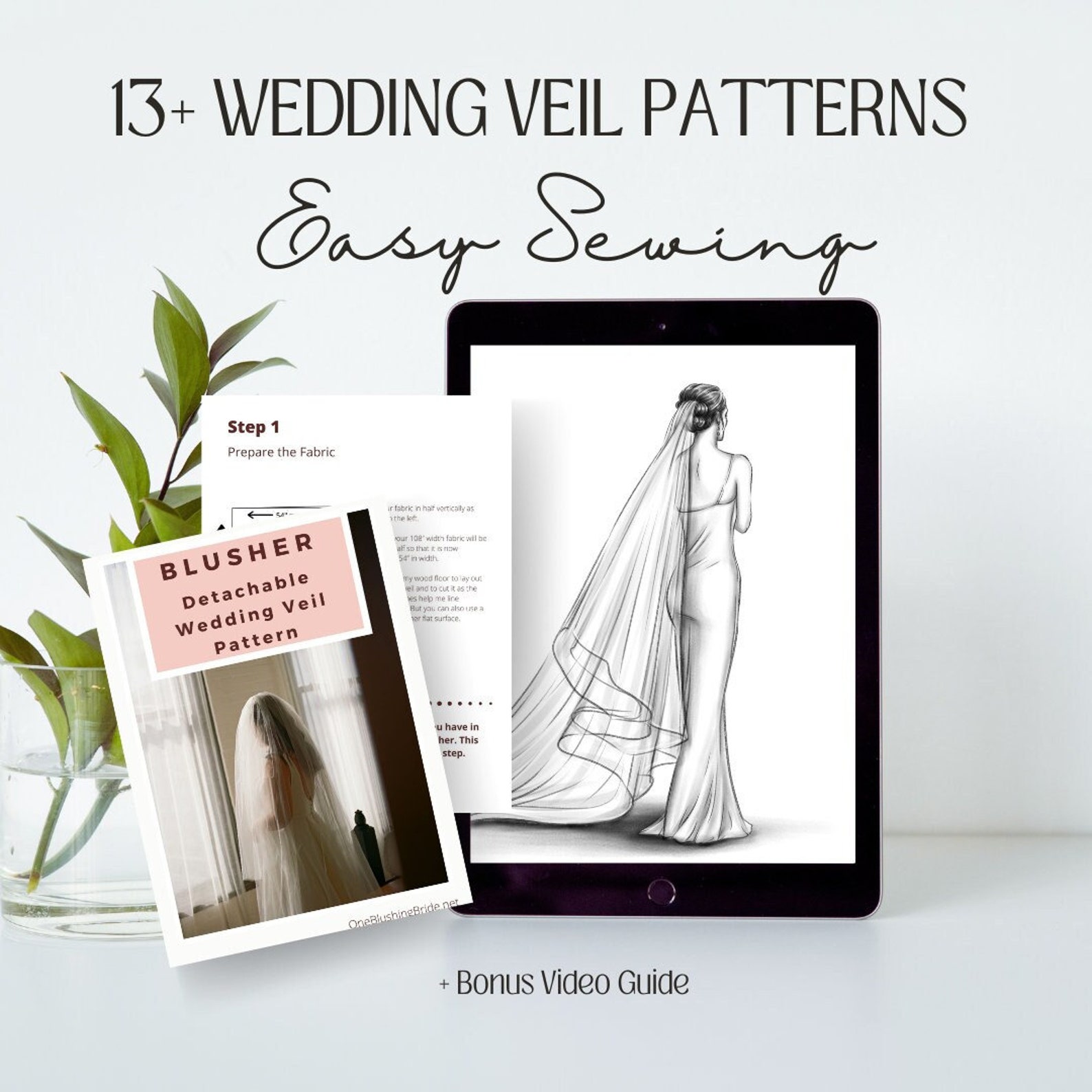 Sewing Pattern Bundle of Bridal Accessories, Wedding Veils, Bridal ...