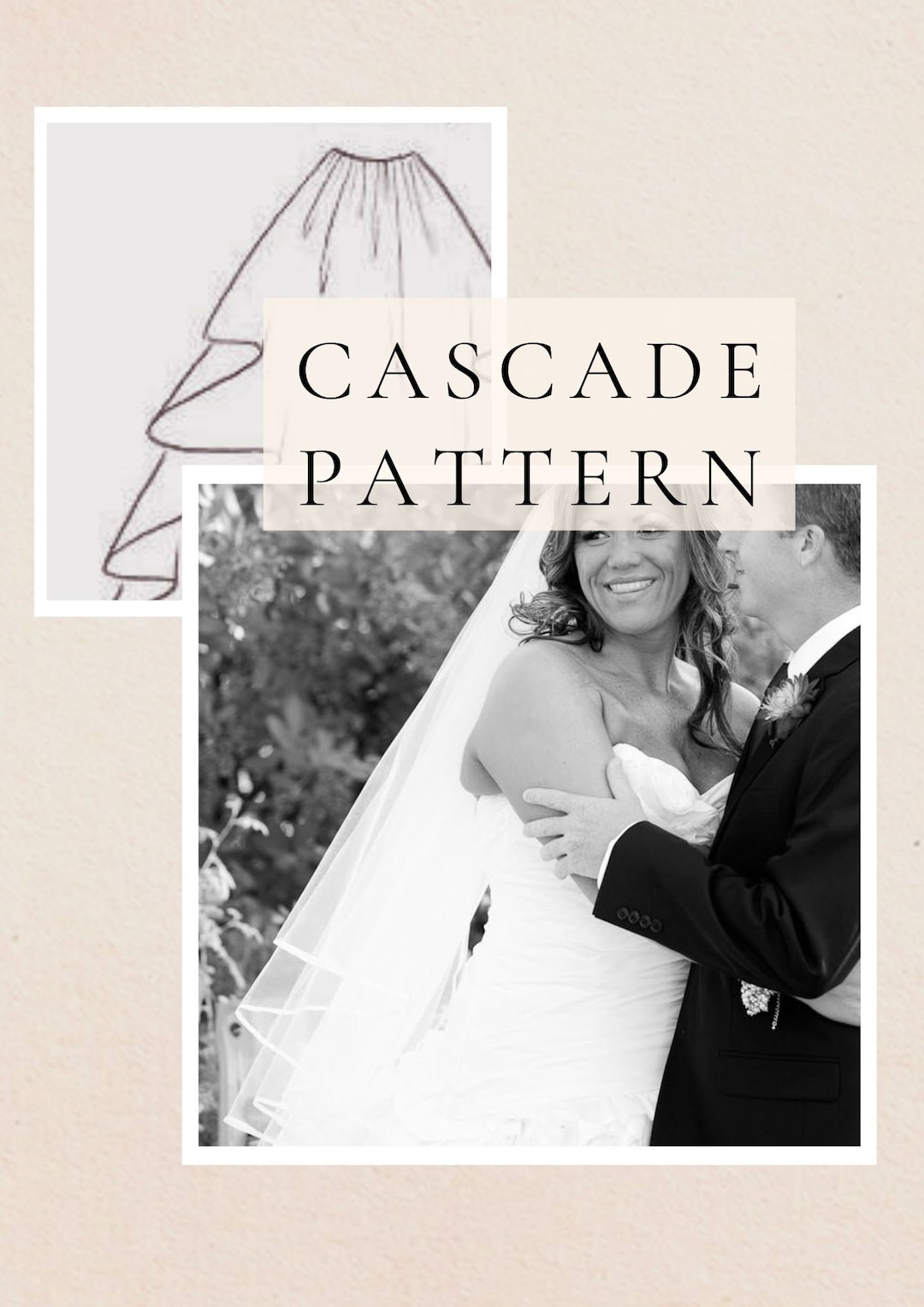 Easy Cascade Wedding Veil Pattern, DIY Waterfall Bridal Veil Tutorial ...