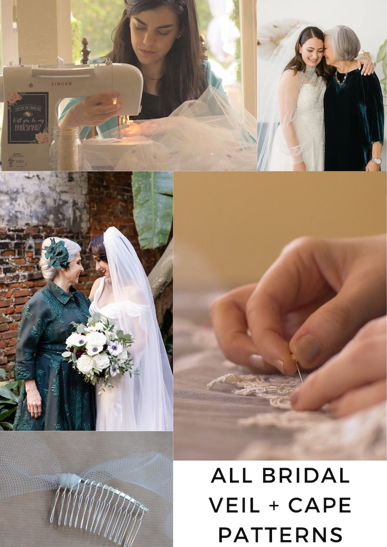 Sewing Pattern Bundle of Bridal Accessories, Wedding Veils, Bridal ...