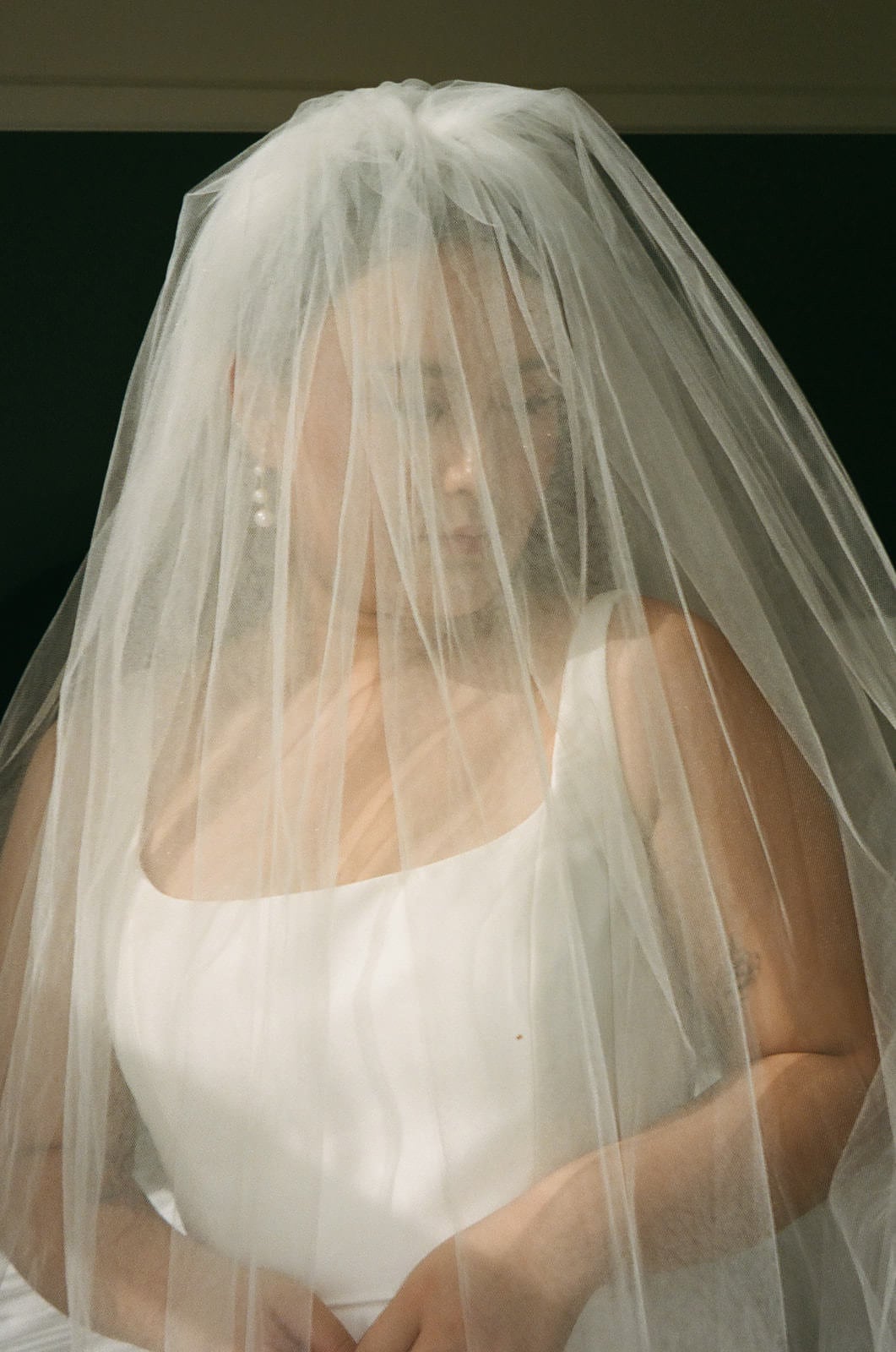 Elegant Extra Full Veil Cathedral Length Veil With Blusher Cut Veil for ...