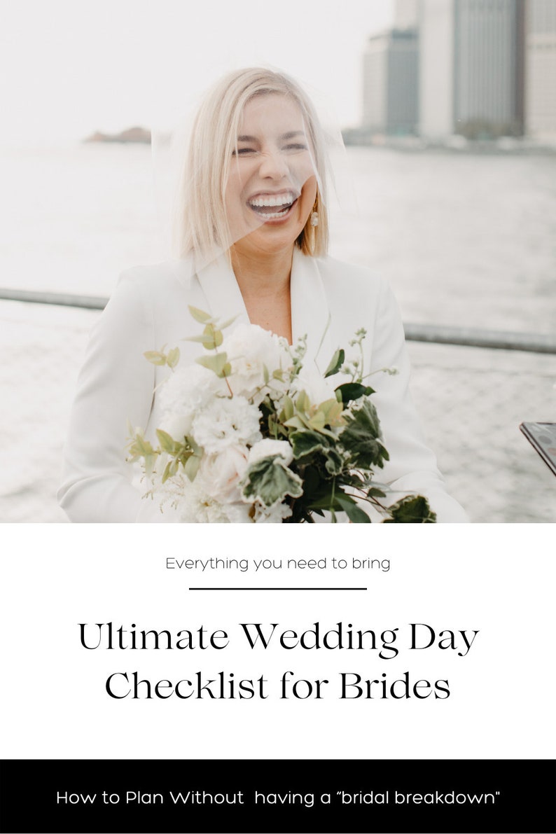 Ultimate Wedding Day Packing Checklist For Brides Printable Etsy