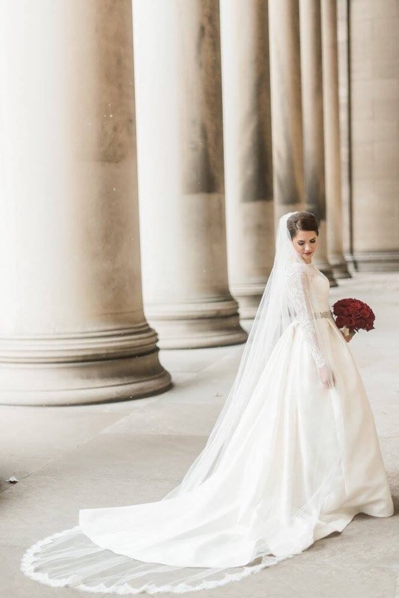DIY Cathedral Length Lace Wedding Veil Pattern, Veil Sewing Pattern ...