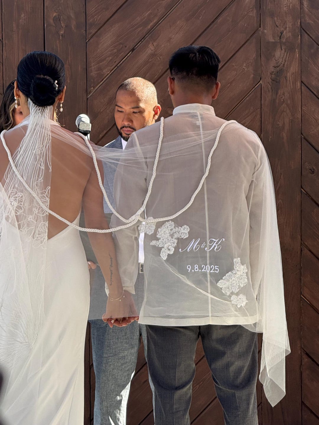 Custom Embroidered Filipino Wedding Veil: Catholic Unity Mantilla With ...