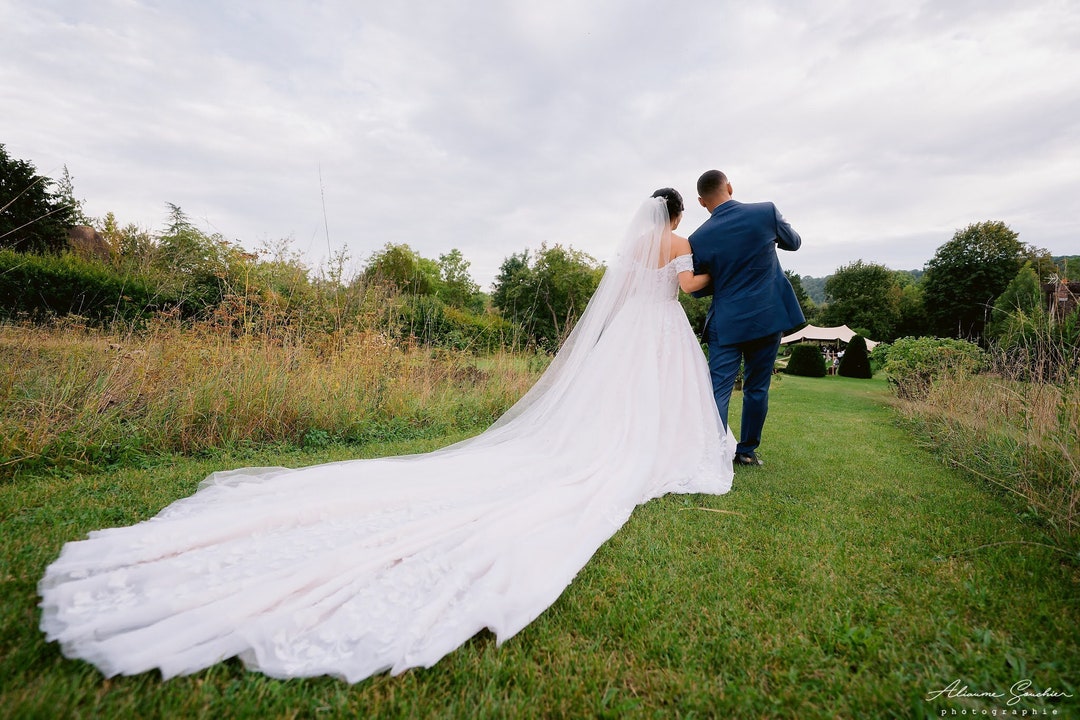 Extra Long Royal Length Wedding Veil, Monarch Raw Edge Cathedral Veil ...