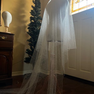 Clear Dew Drop Cascade Bridal Veil, Sofia Richie Beaded Chapel Length ...