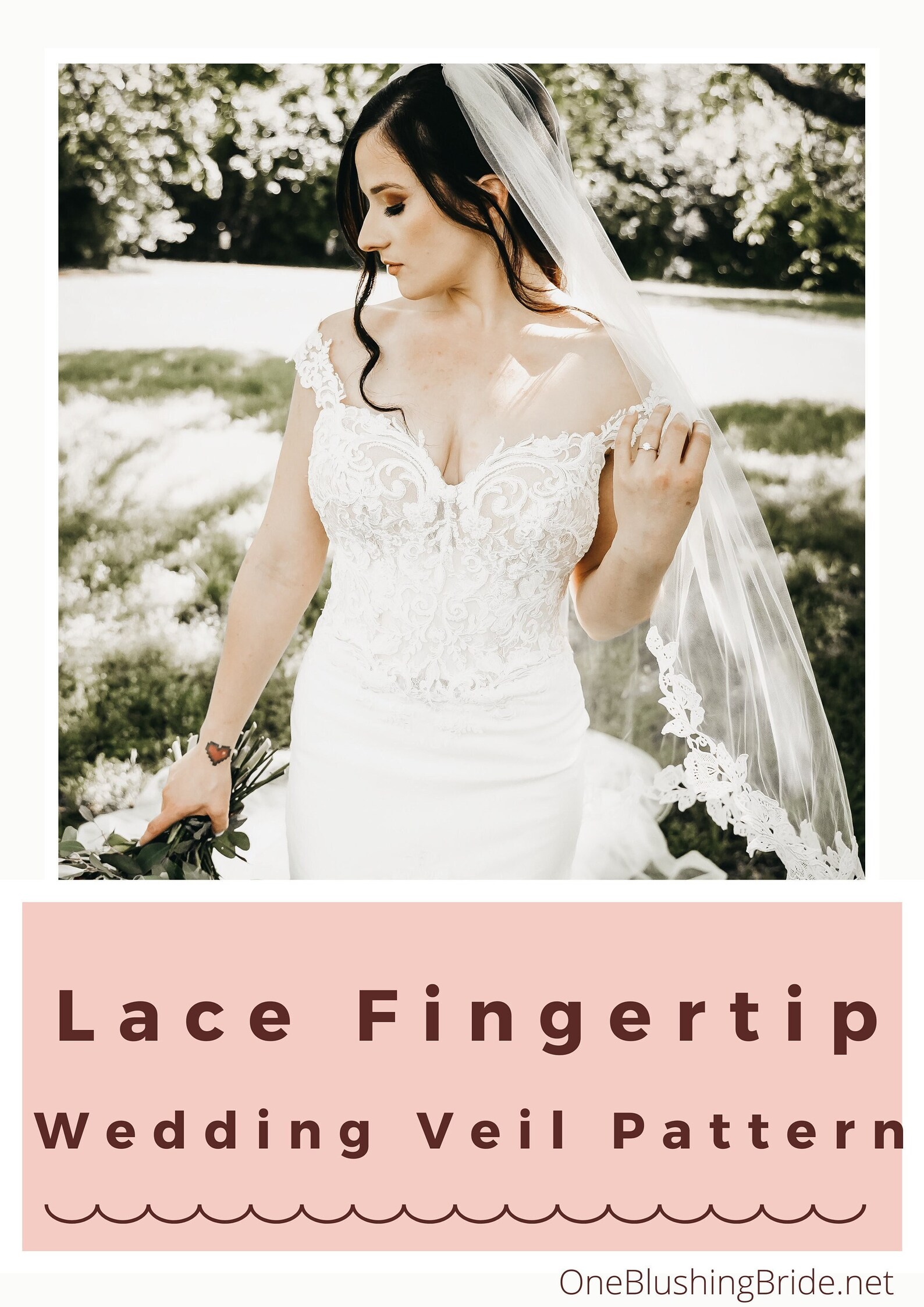 DIY Fingertip Length Lace Wedding Veil Pattern Veil Sewing - Etsy Canada