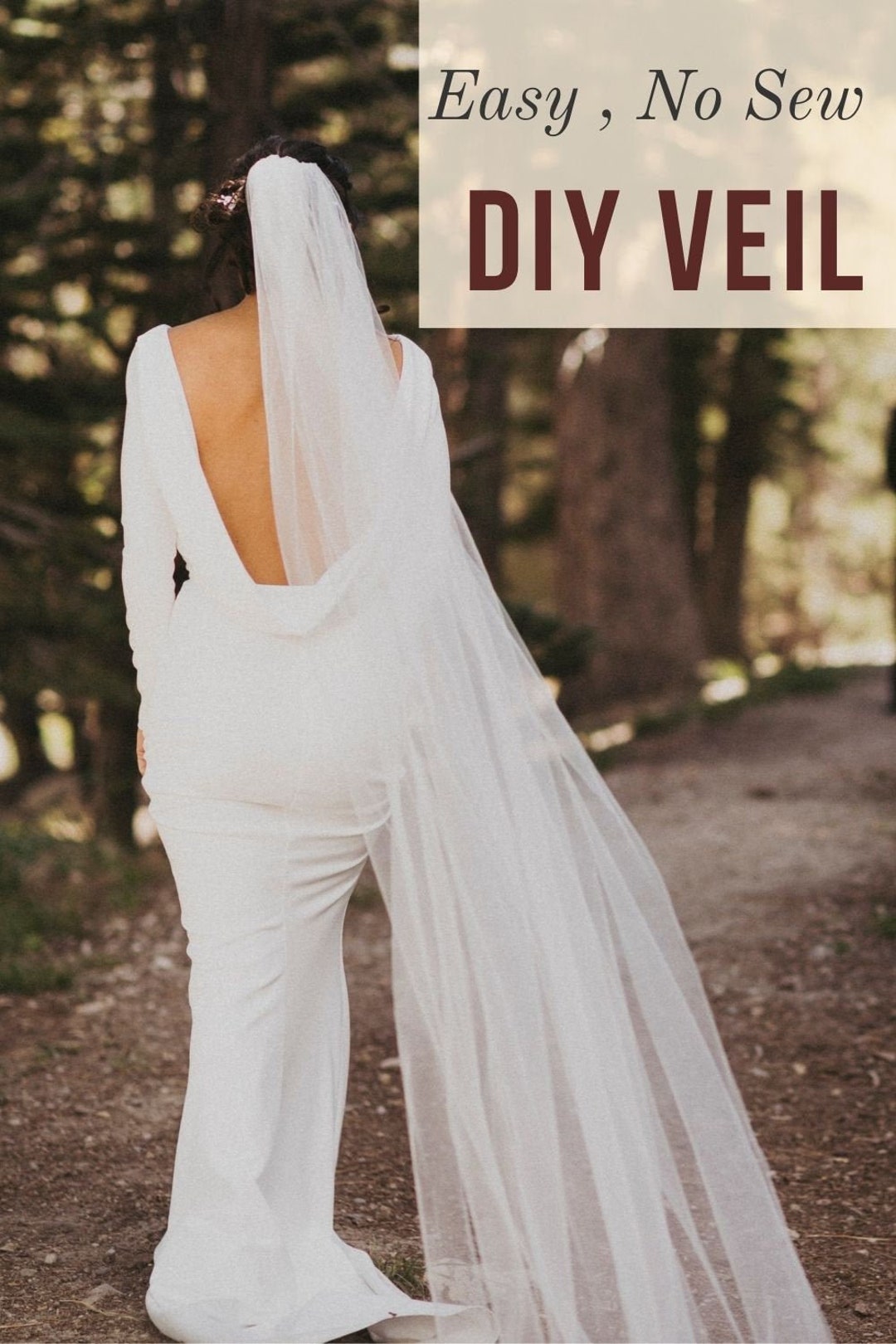 DIY Chapel Length Wedding Veil Pattern, Easy Wedding Veil Tutorial ...
