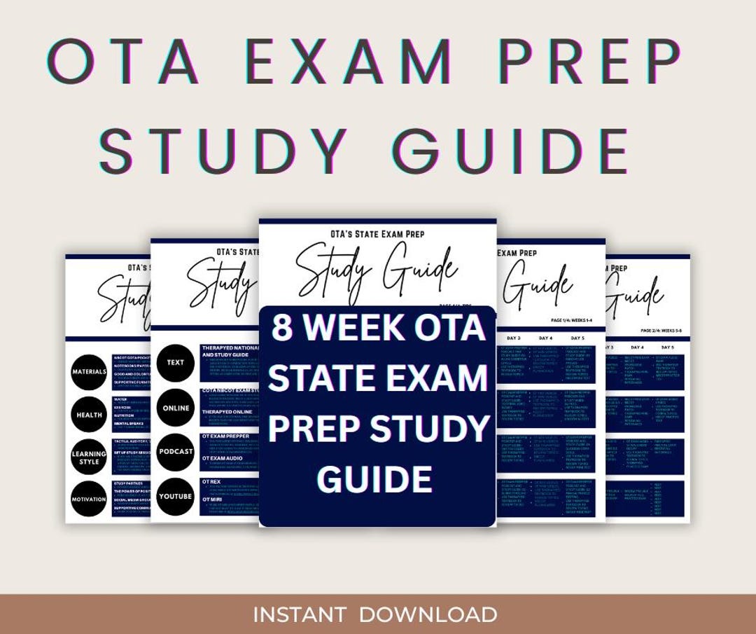 OTA Exam Prep | 8-week Study Guide & Schedule (digital Download) - Etsy
