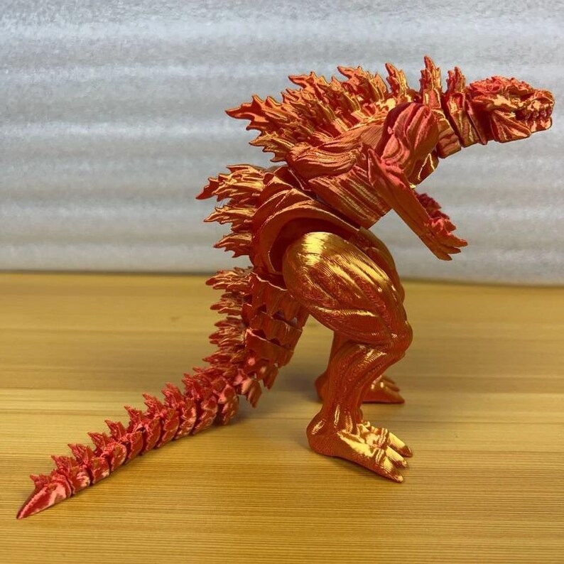 3D Printed Godzilla Action Figure Kaiju Multi Color 8cm Toys Thorny ...