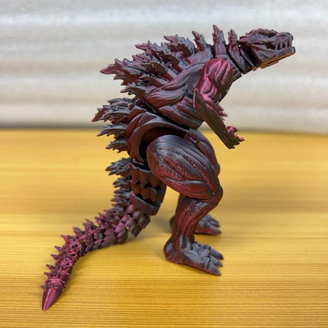 3D Printed Godzilla Action Figure Kaiju Multi Color 8cm Toys Thorny ...