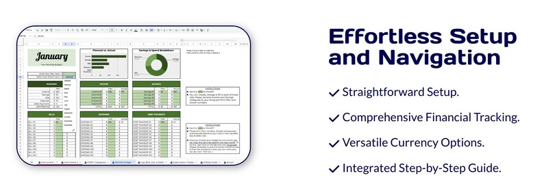 Monthly Budget Spreadsheet | Google Sheets Budget Planner | Expense ...