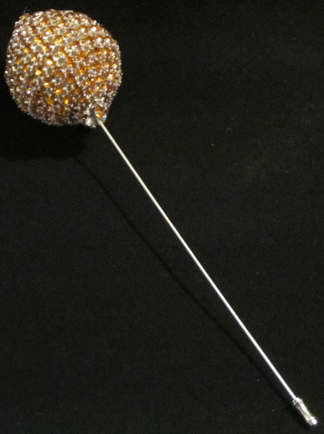 Hat Pin 4: Amber Rhinestone Jumbo Hat Pin - Etsy