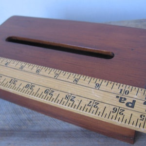 Vintage Wood Tissue Box, Sliding Bottom, Mid Century Decor, Brown Wood ...