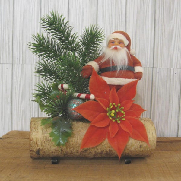 Flocked Santa - Etsy