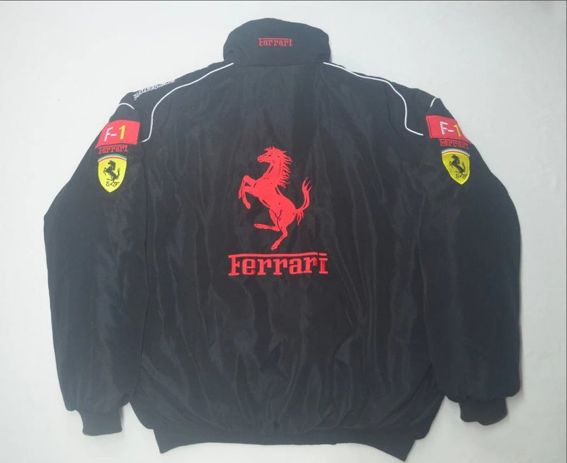 Ferrari Racing Jacket, Formula One Racing Jacket Retro, Flying Jacket ...