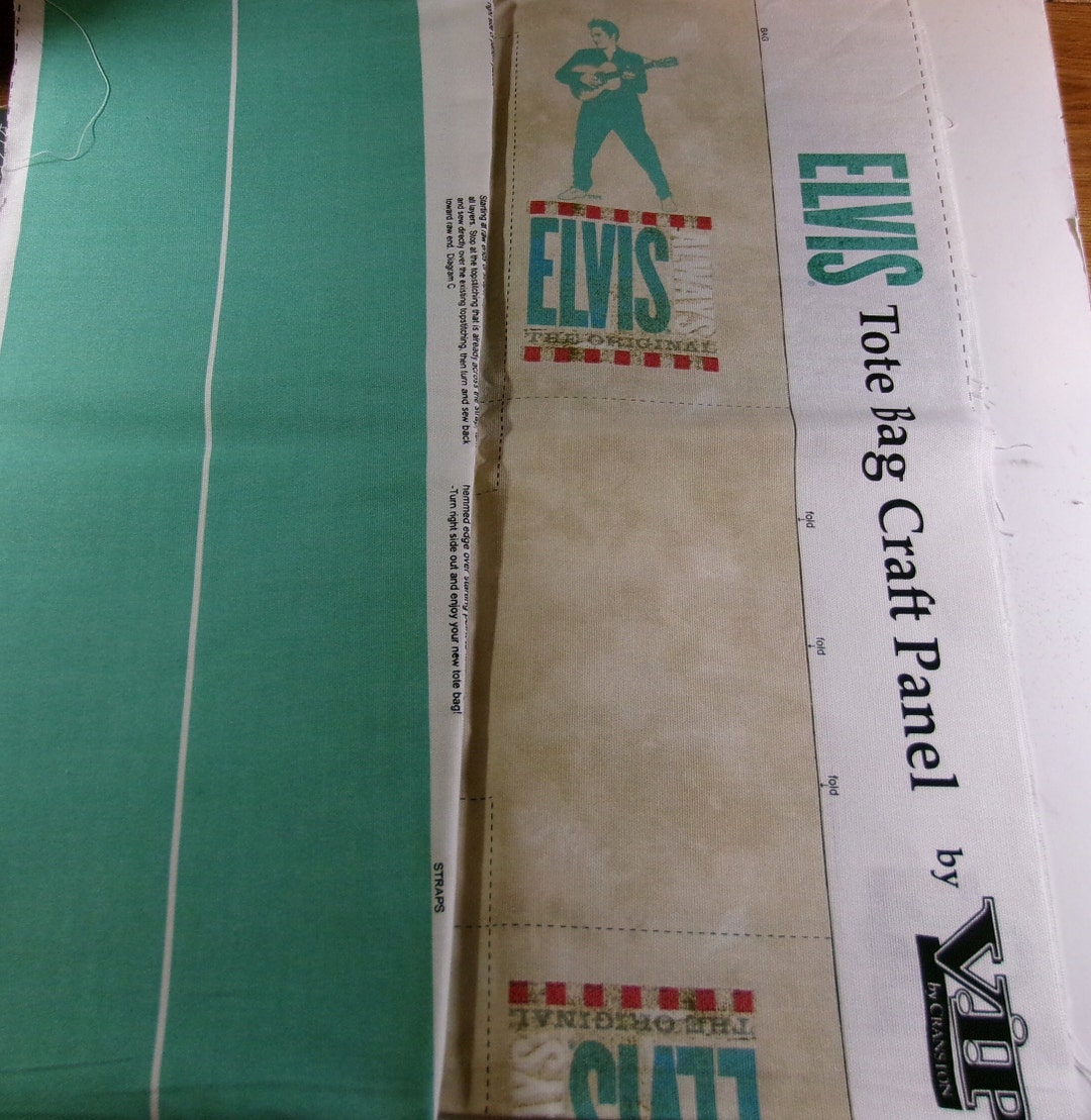 Elvis Tote Bag Craft Fabric Panel (new) - Etsy