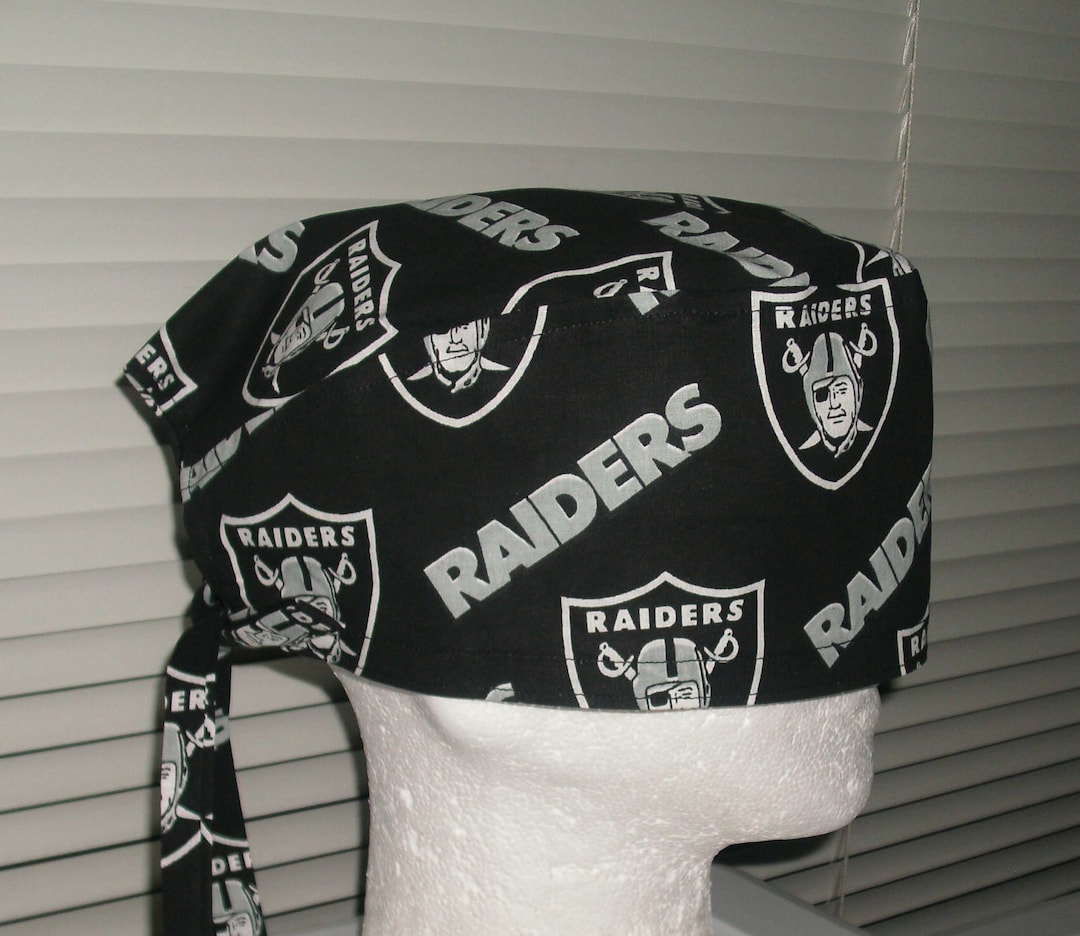 Raiders Scrub Cap, Surgical Cap, Chemo Cap, Headwear - Etsy