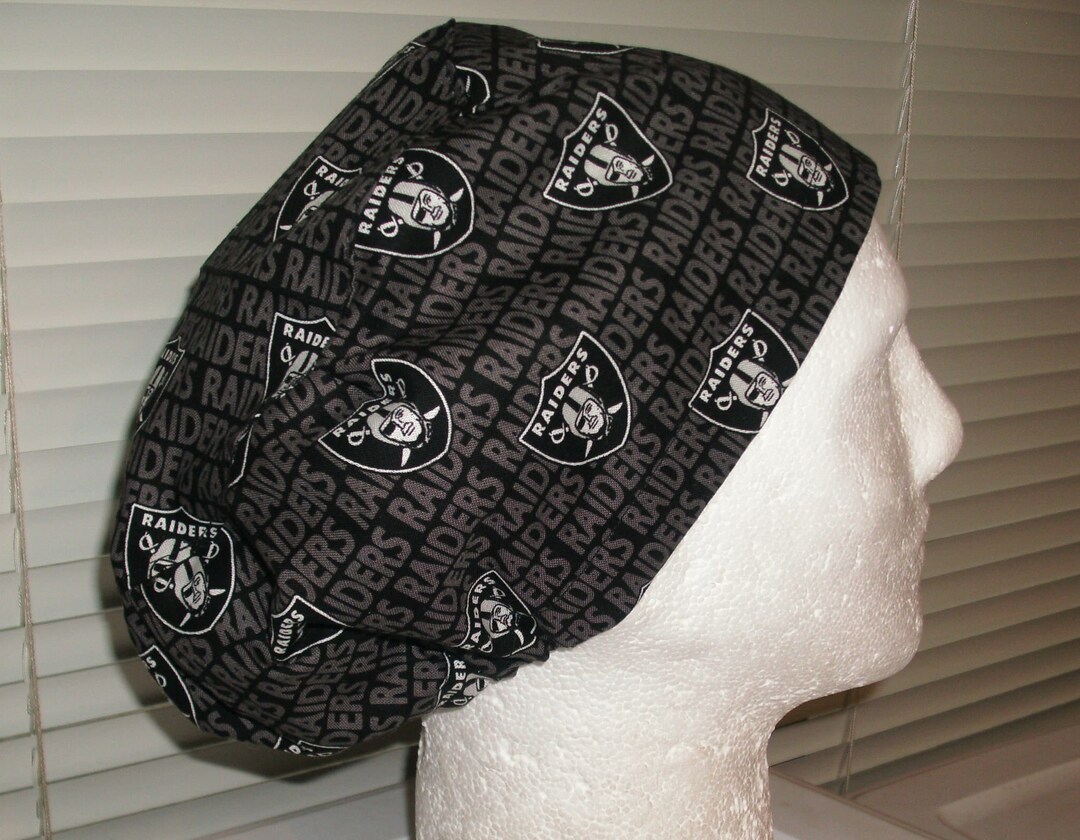 Raiders Euro Style Surgical Cap, Scrub Cap Adjustable With Cord Lock - Etsy