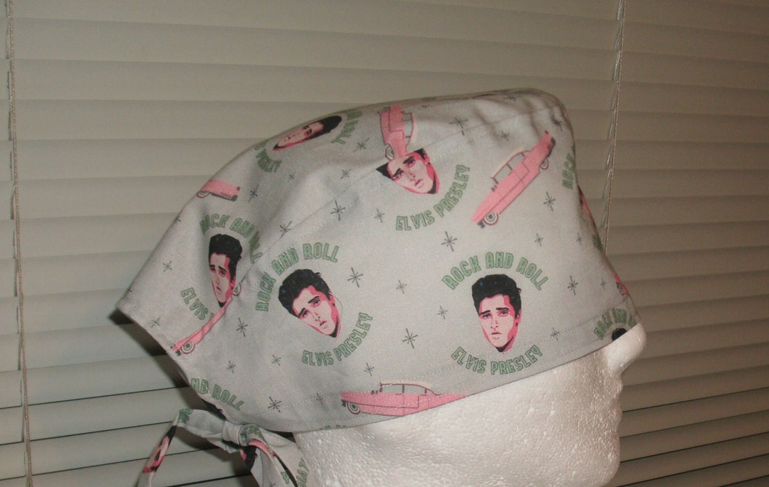 Elvis Rock N Roll Scrub Cap, Surgical Cap, Chemo Cap, Headwear - Etsy