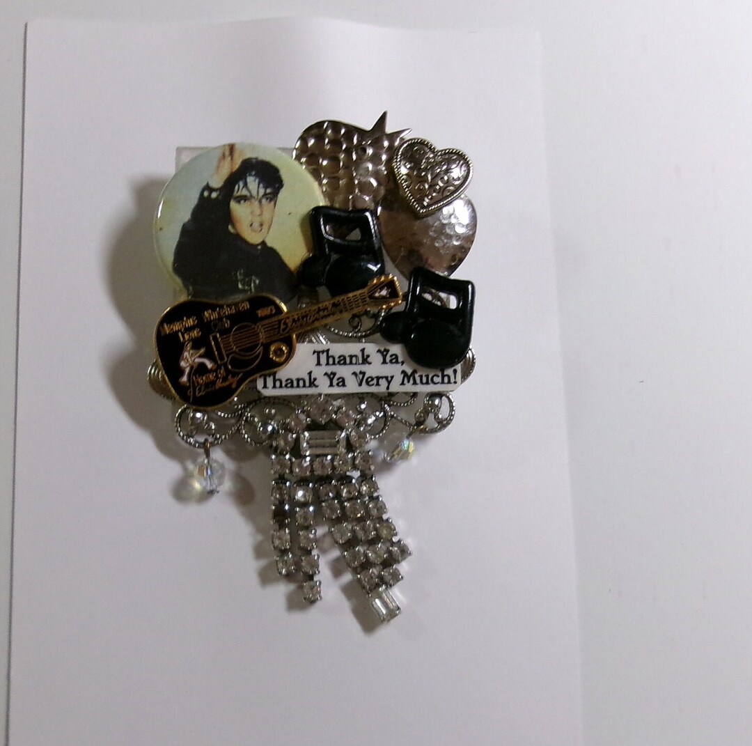 Elvis Custom Collage Brooch - Etsy