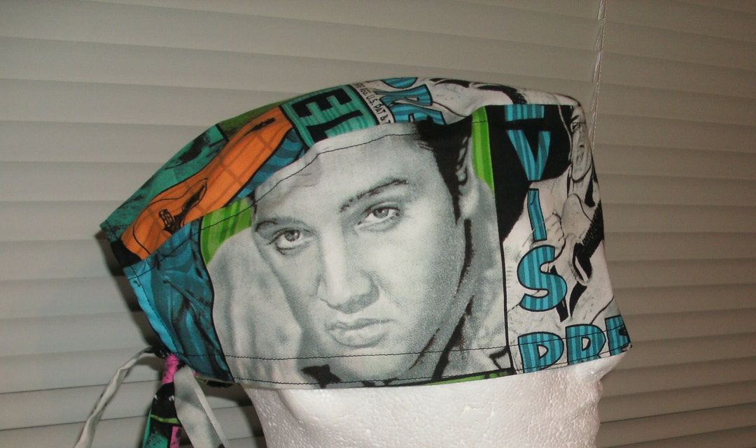 Elvis Scrub Cap, Surgical Cap, Chemo Cap, Headwear - Etsy
