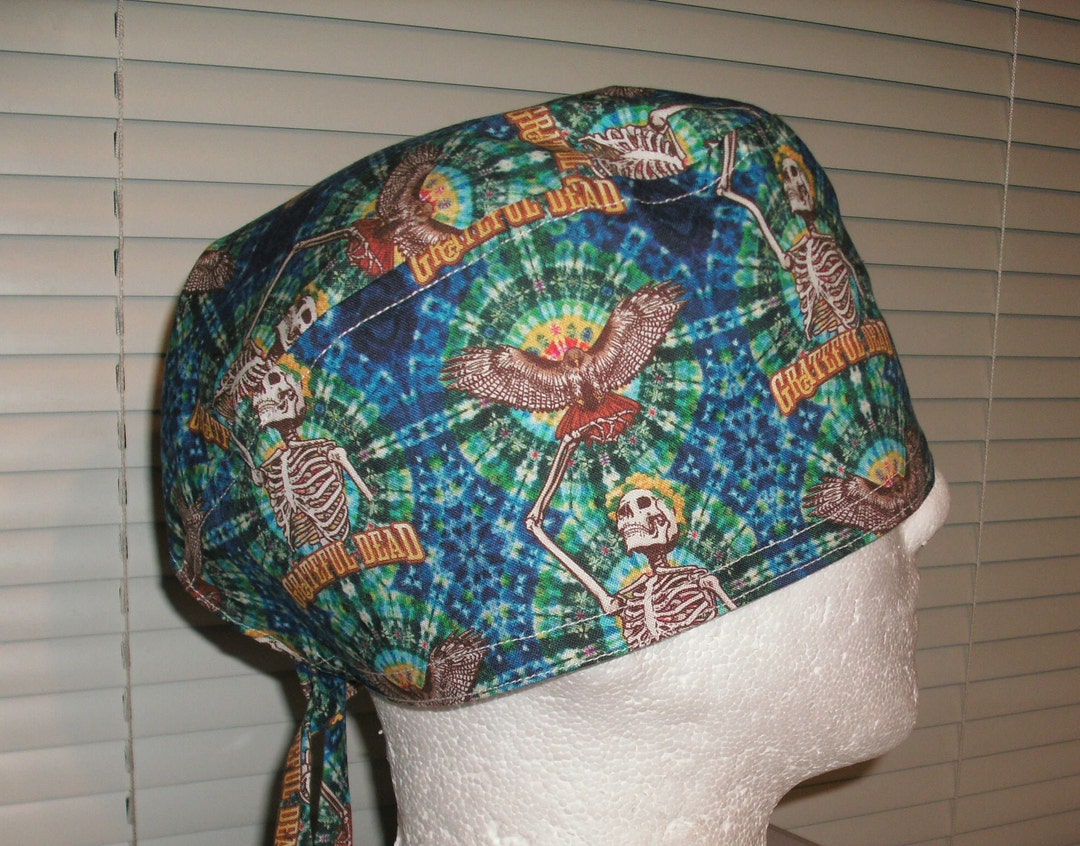 The Grateful Dead Scrub Cap, Surgical Cap, Chemo Cap, Headwear - Etsy