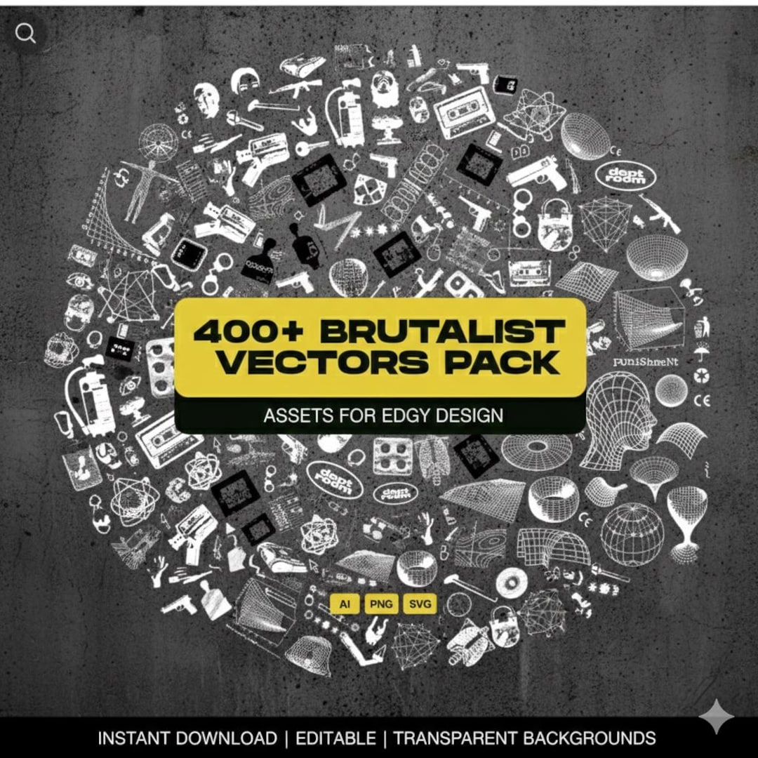 400+ Brutalist Vectors Bundle| All Files in Shop SVG| Entire Shop ...