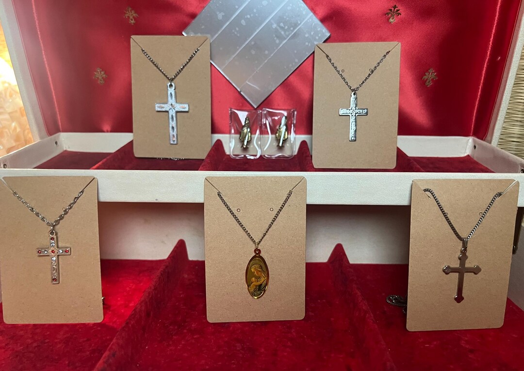 Devotional Cross Necklace Lot | Estate Religious Jewelry Collection ...