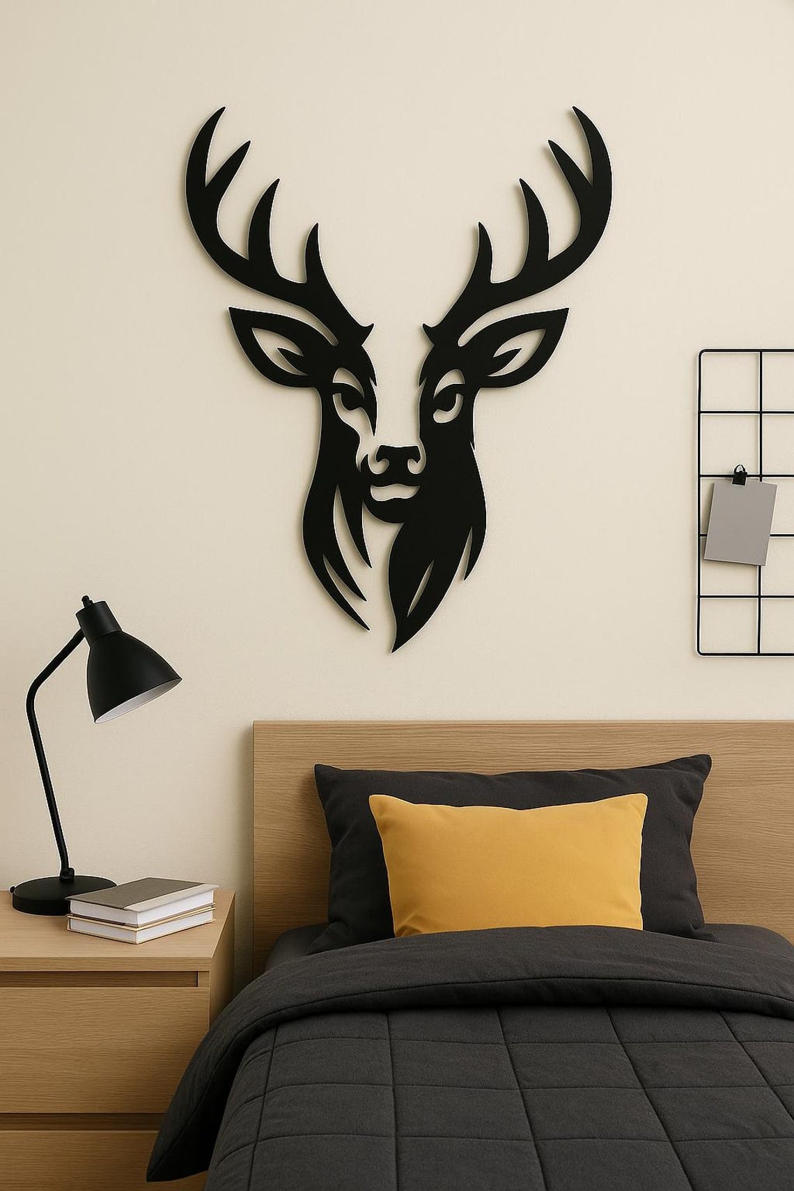 Deer Head Metal Wall Art DWG DXF PDF , Wildlife Laser Cut File Rustic ...
