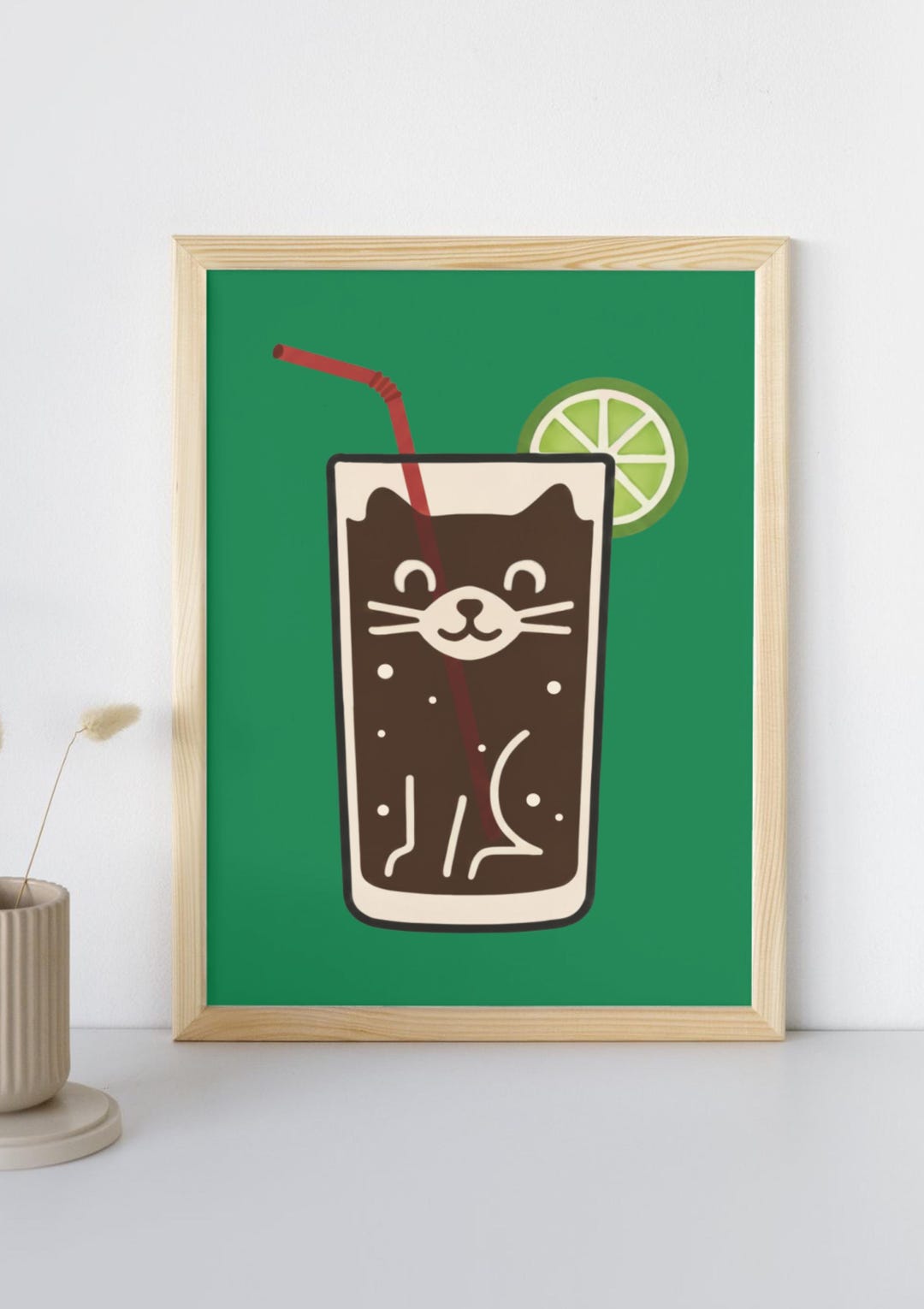 Glass of Coke - Cats Are Liquid - Wall Art Print Poster - FREE DELIVERY ...