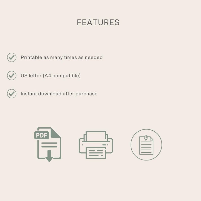 Minimalist Reading Log | Printable Book Tracker (PDF Download) - Etsy