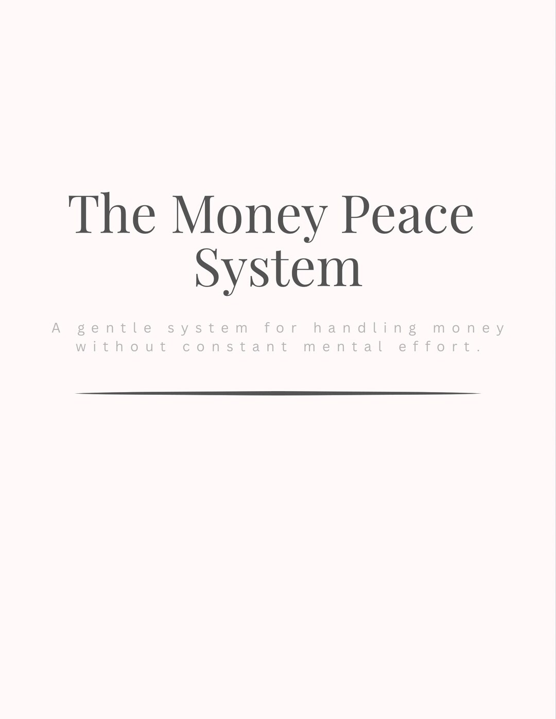 The Gentle Money System | A Quiet, Non-performative Budgeting Workbook ...