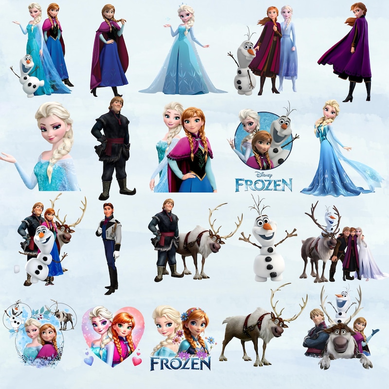 Frozen Cartoon Images - Etsy UK