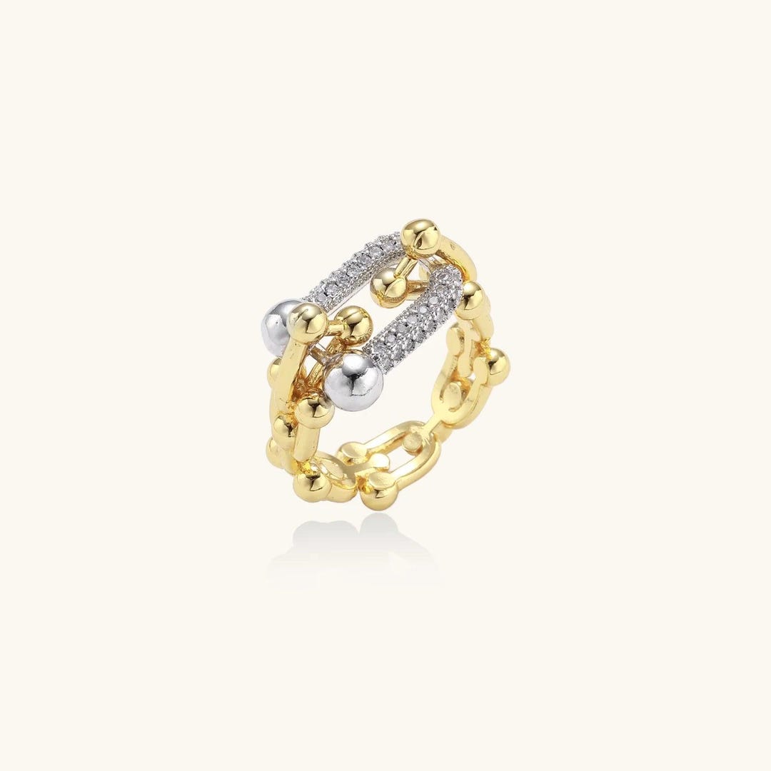 Chain Link Power Ring - Etsy