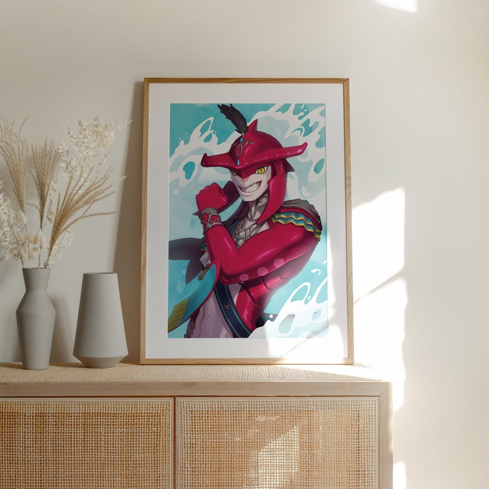 Sidon Zora Prince Art Print - Legend of Zelda Breath of the Wild - Etsy