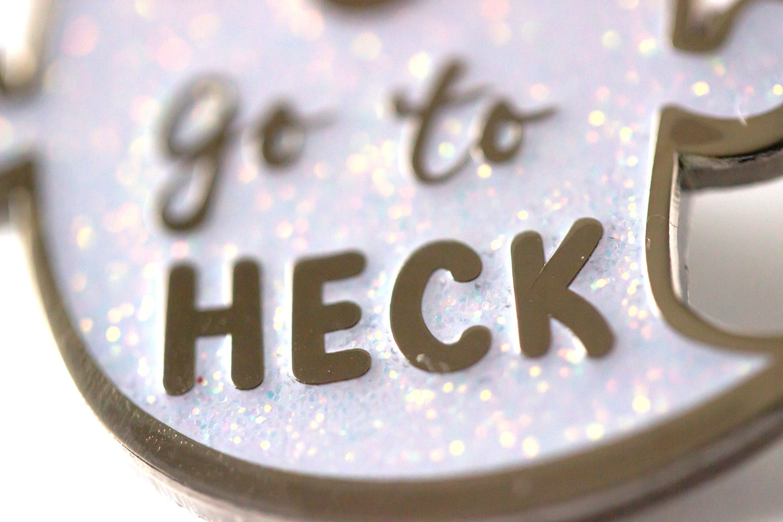 Go to Heck Ghost Pin Glitter Ghost Pin Go to Heck Pin Go - Etsy