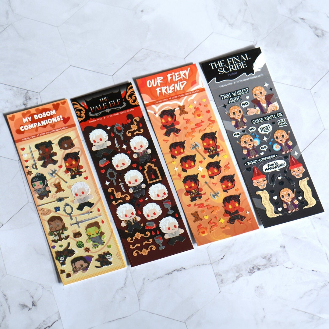 Baldur's Gate 3 Chibi Deco Sticker Sheets - Etsy