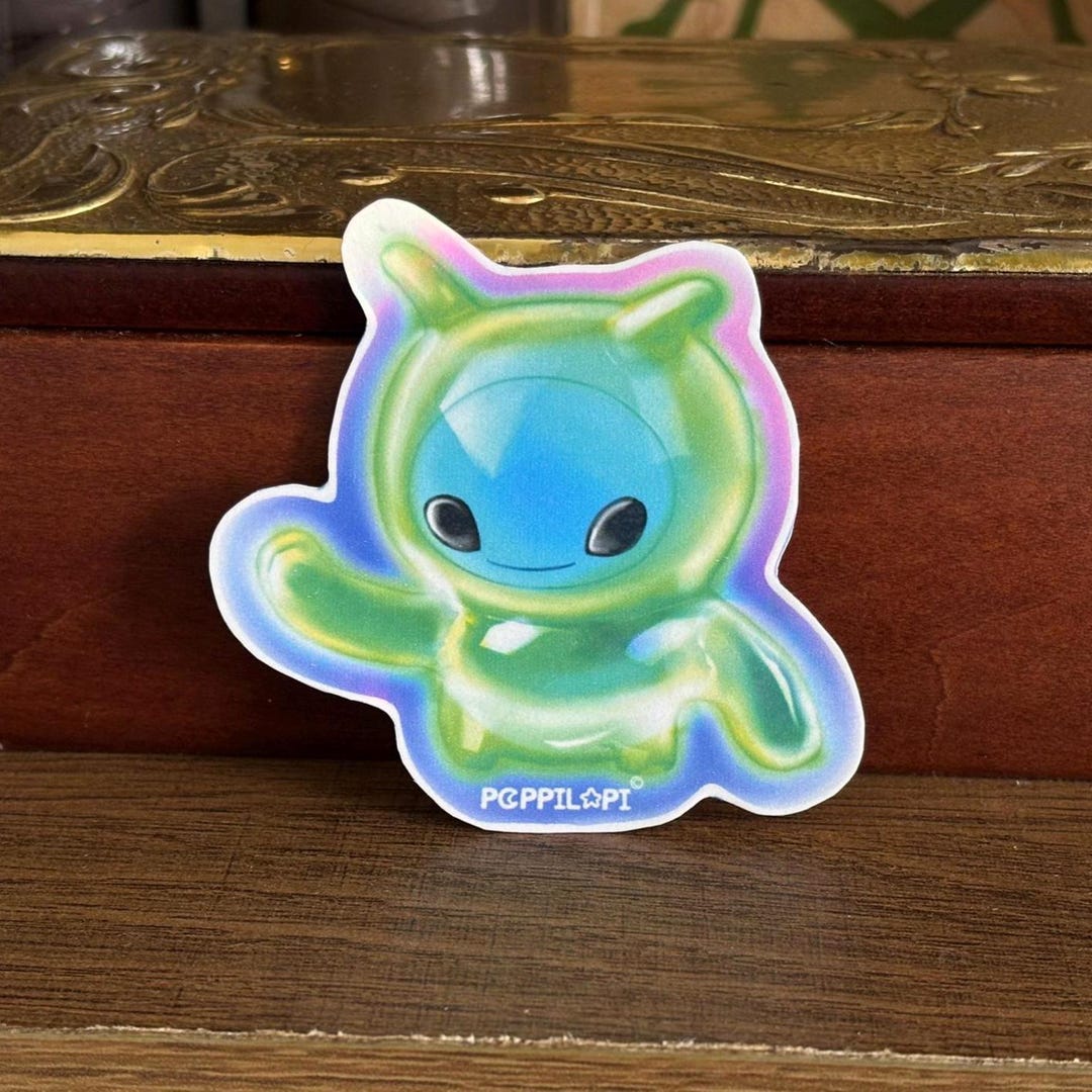 Glass Alien | Y2K Style Cute Futuristic Designer Large Sticker - Etsy