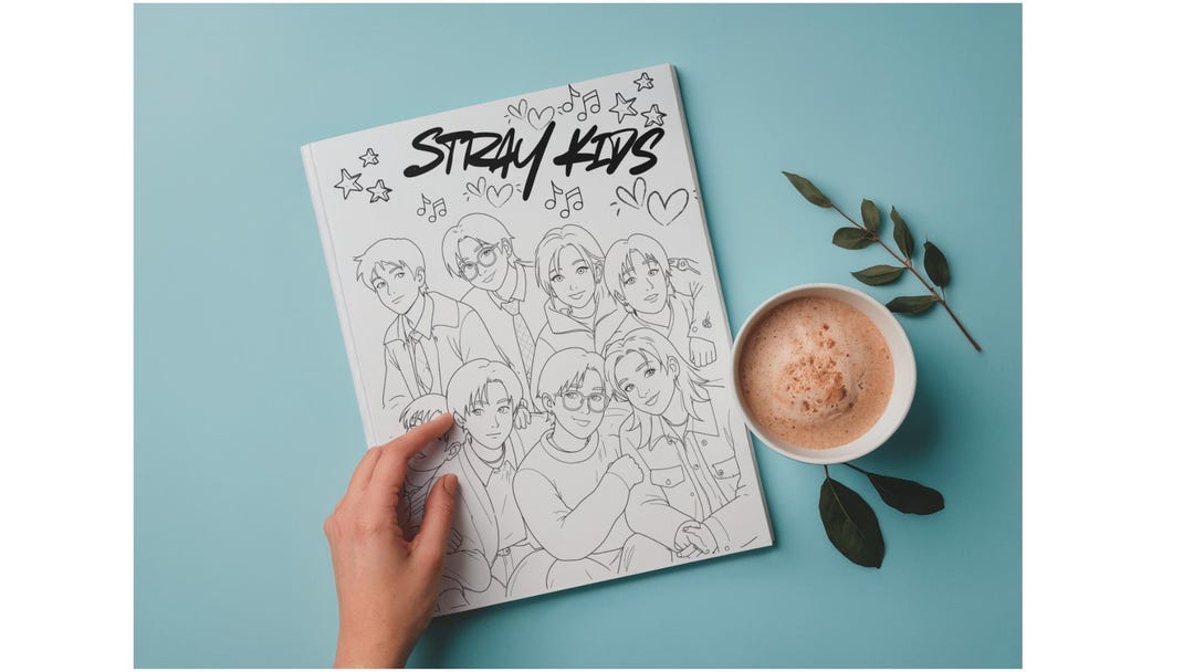 Stray Kids Cartoon Style Coloring Pages - Etsy