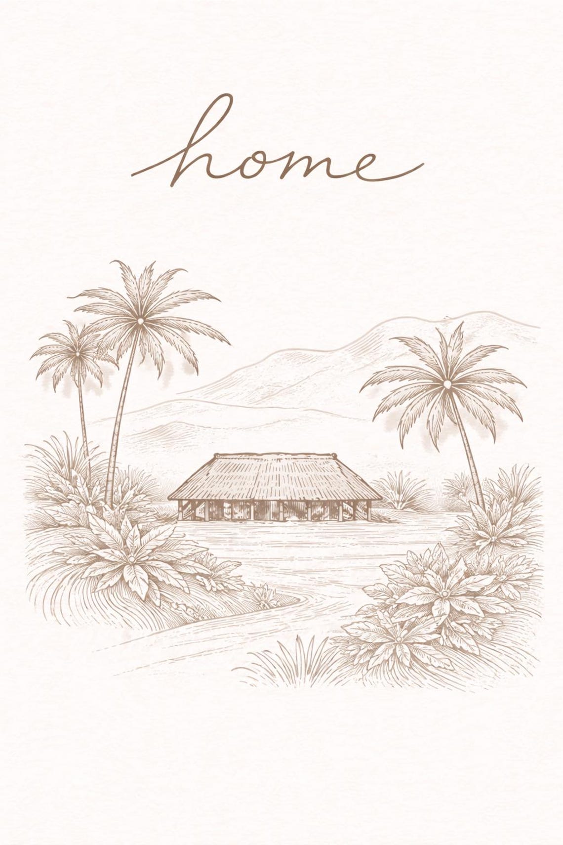 Home | Minimalist Samoan Fale Printable Wall Art | Islander Decor ...