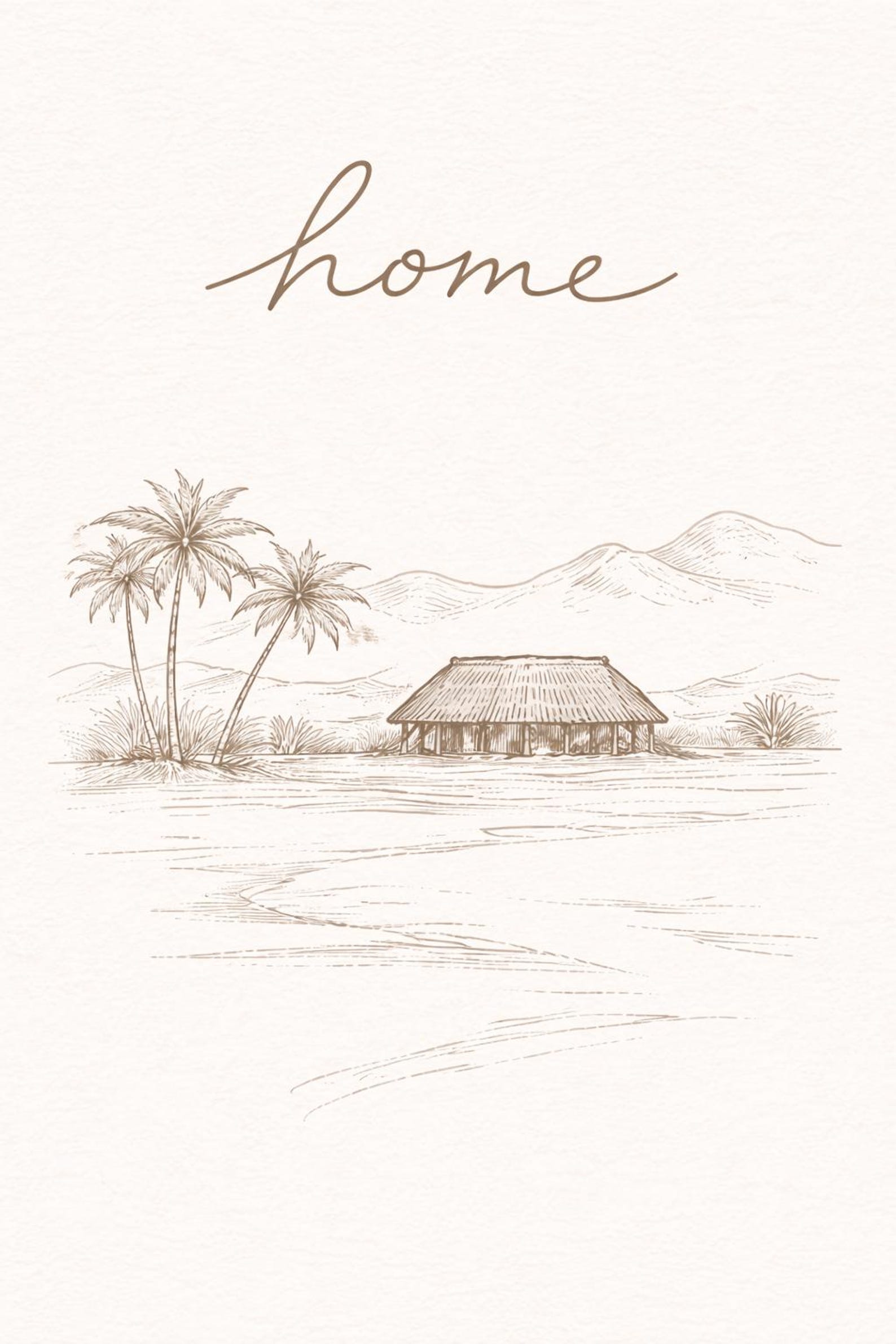 Home | Minimalist Samoan Fale Printable Wall Art | Islander Decor ...