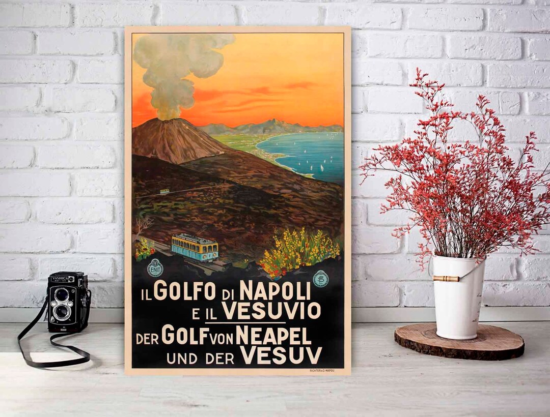 Vintage Napoli Poster, Printable Wall Art, Napoli Wall Decor, Italian ...