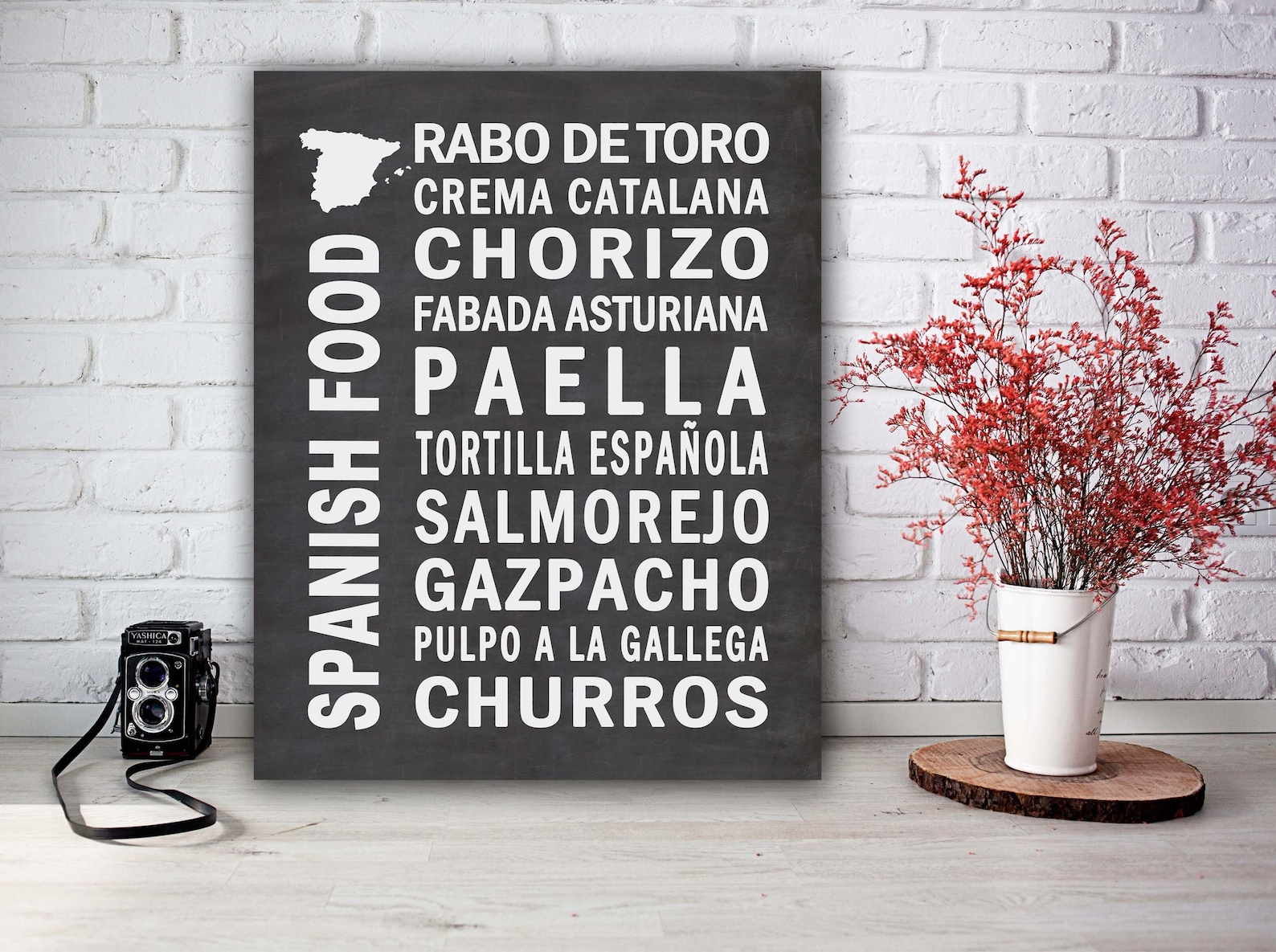 Spanish Food Poster Spain Kitchen Gifts Spanish Home Decor - Etsy