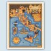 Italy Costumes Map, Italian Wall Decor, Italy Gift - Etsy
