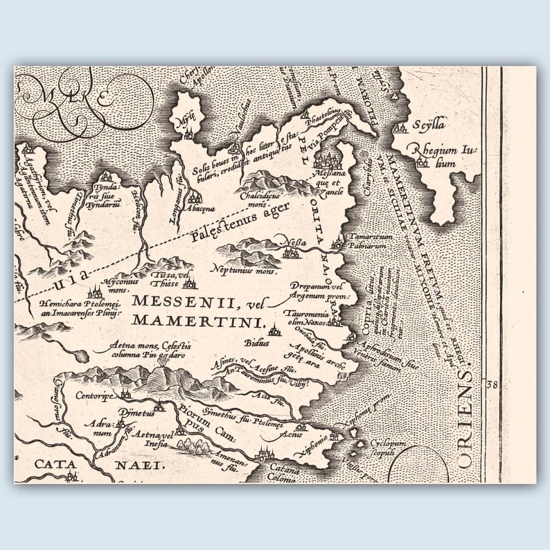 Mapa Antiguo De Sicilia, Ideas De Regalos De Sicilia, Decoración De ...