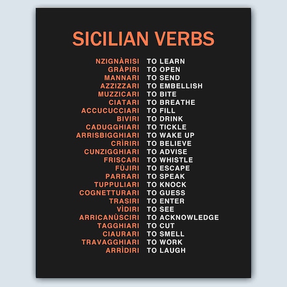 Sicilian Words The Sicilian LANGUAGE